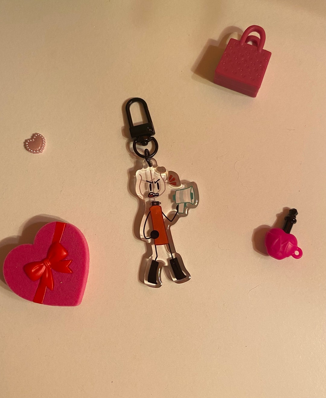 Animated Inanimate Battle Pitchfork 2.5 Inch Acrylic Charm Keychain ...