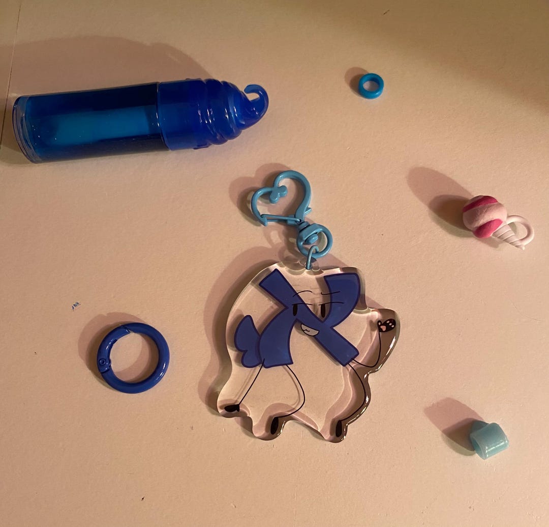 Animated Inanimate Battle Alef 2.5 Inch Acrylic Charm Keychain Object ...