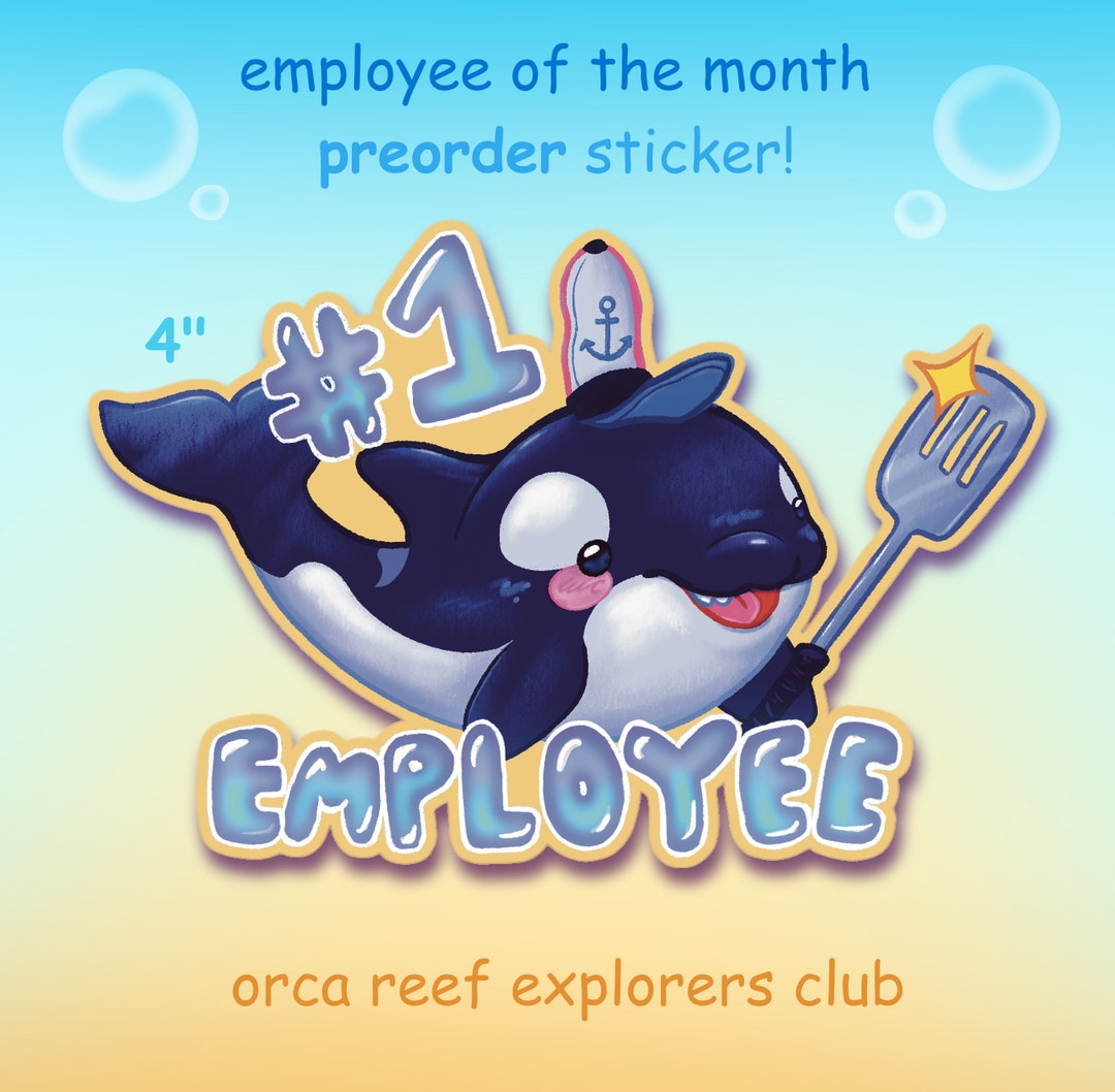 PREORDER Orca 1 Employee of the Month 4 Sticker Number One Employee - Etsy