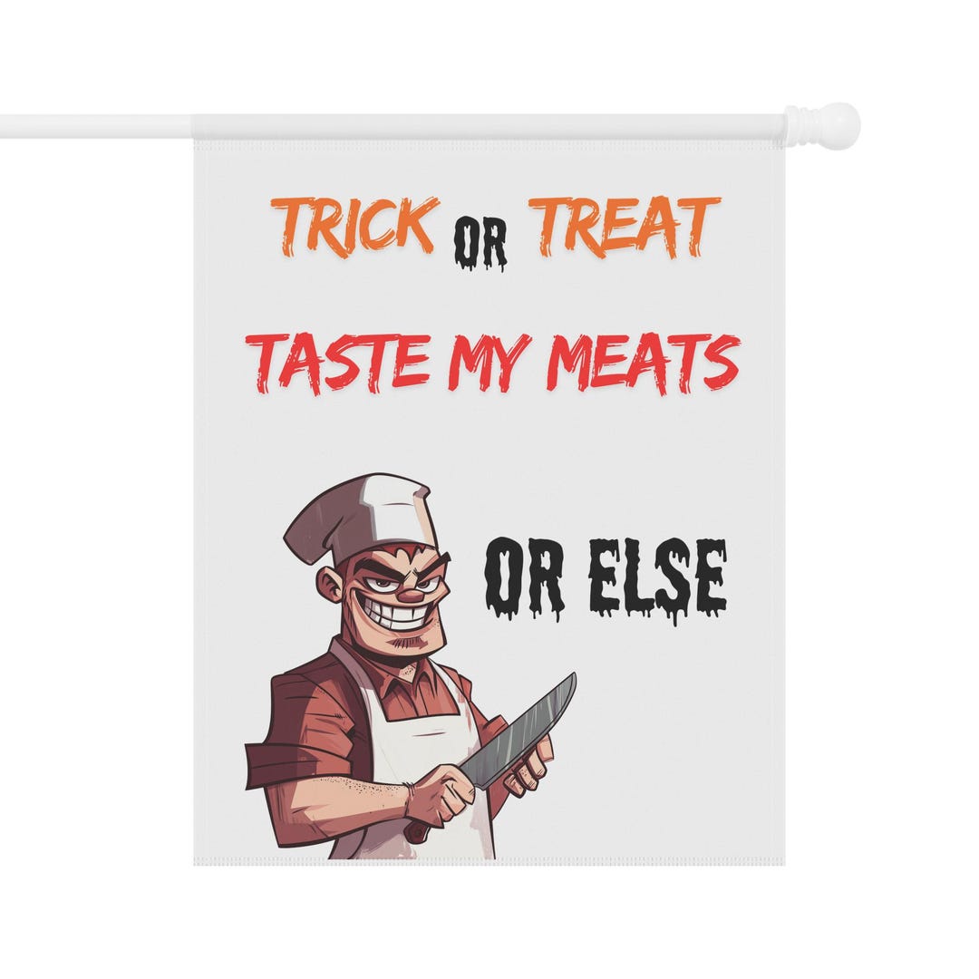 Halloween Butcher Shop Trick or Treat Sign, House Decoration, Funny ...