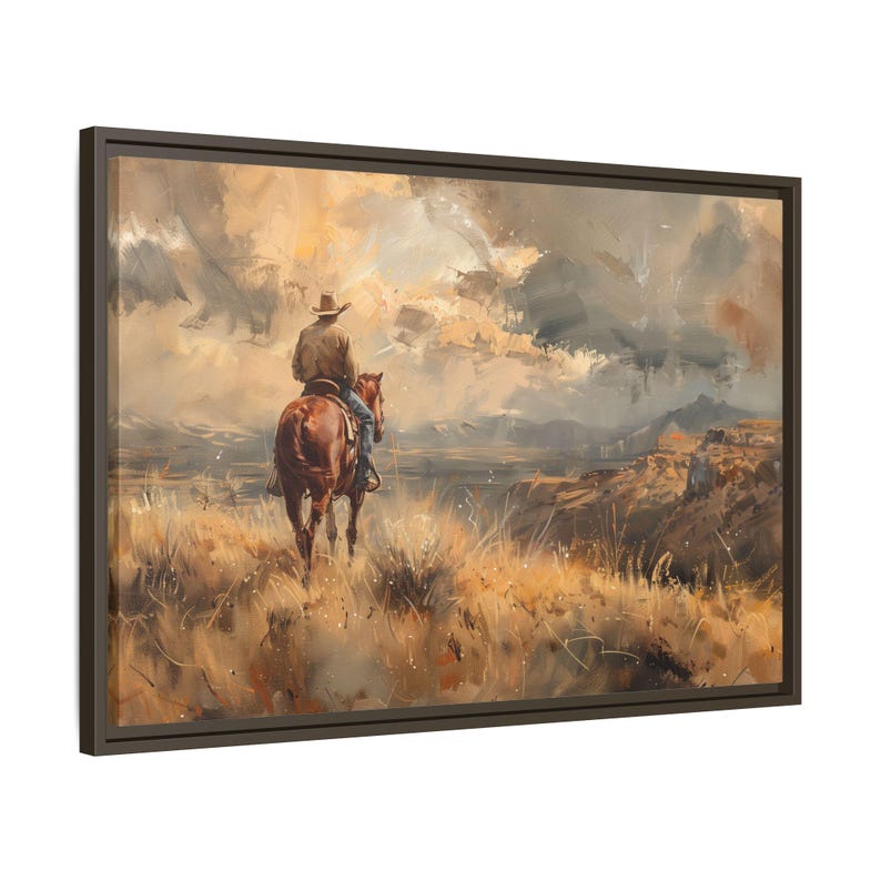Cowboy Canvas Print: Rustic Western Ranch Wall Art - Etsy