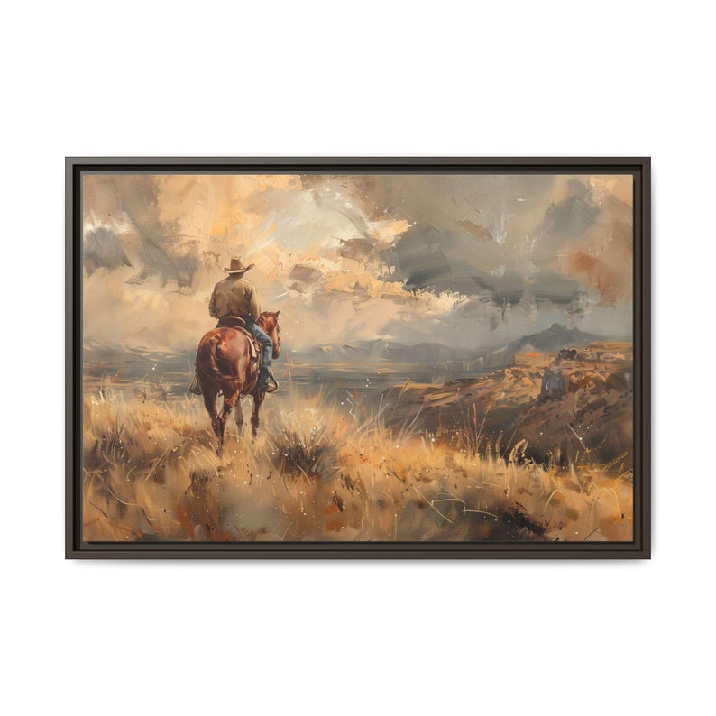 Cowboy Canvas Print: Rustic Western Ranch Wall Art - Etsy