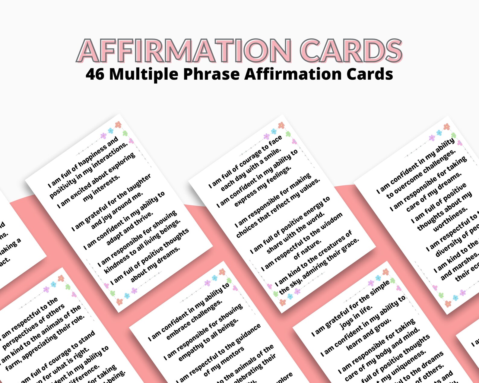 300+ Positive Affirmations for Kids | Printable Flashcards | Gift for ...