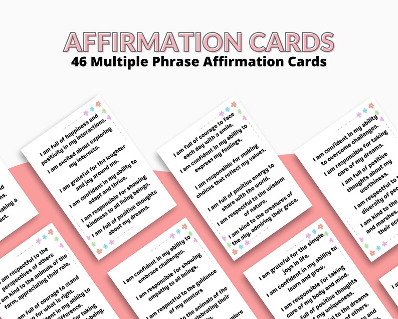 300+ Positive Affirmations for Kids | Printable Flashcards | Gift for ...