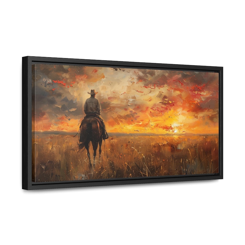 Western Canvas Framed Art - Etsy