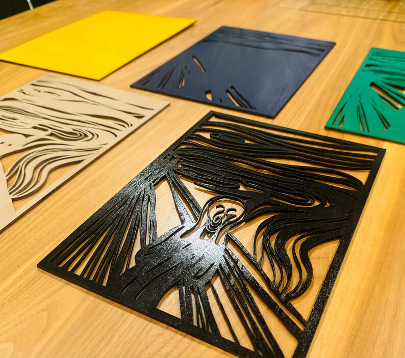 The Scream Wood Layered Art finished - Etsy