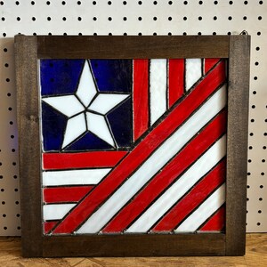 Patriotic Stained Glass Window - Etsy