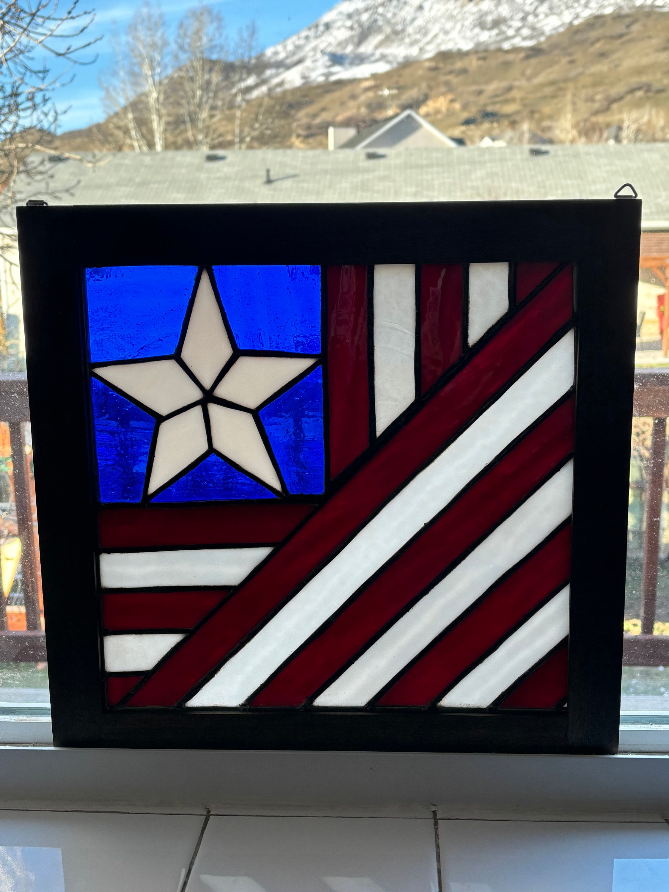 Patriotic Stained Glass Window - Etsy