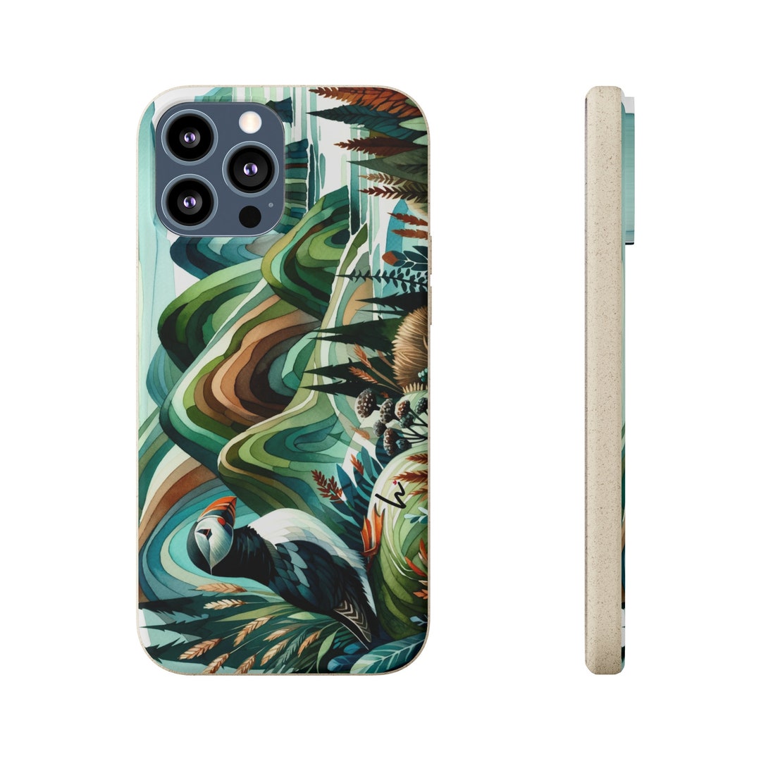 Canadian Cute Puffin Biodegradable Phone Case Gift Packaging Option ...