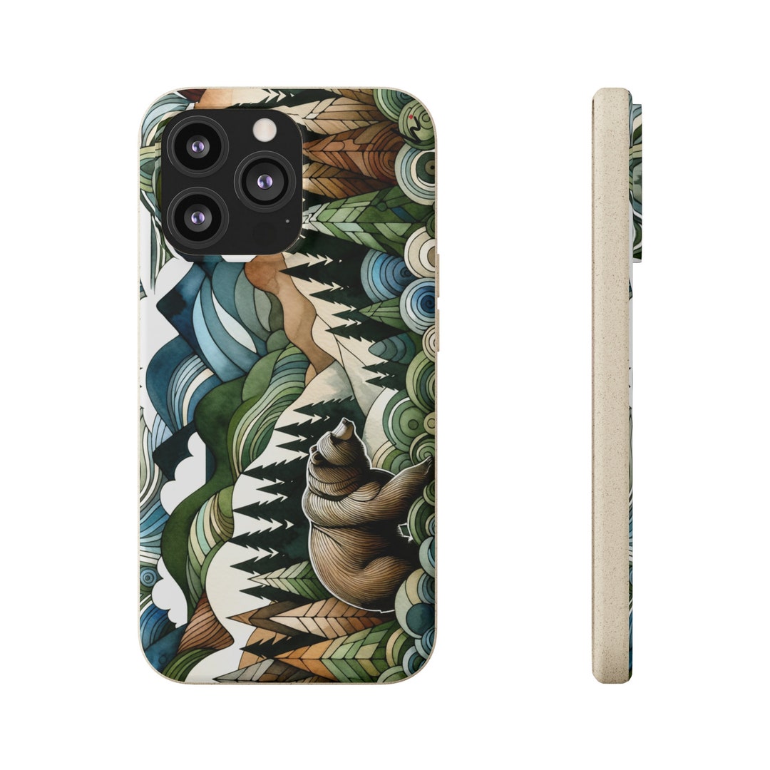 Canadian Cute Bear Biodegradable Phone Case Gift Packaging Option ...