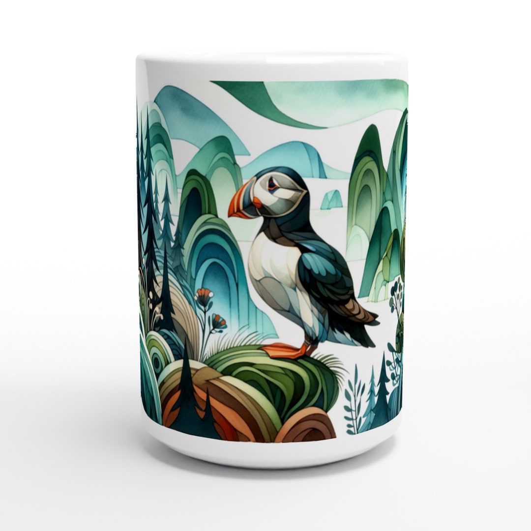 Canadian Cute Puffin Lover Coffee Mug Cool Special Occasion Mug ...