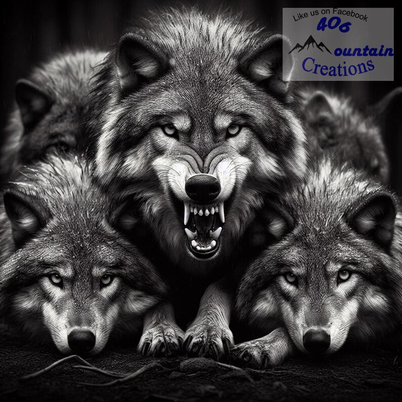 Detailed Wolf Laser Engravable PNG for Slate and Tiles - Etsy