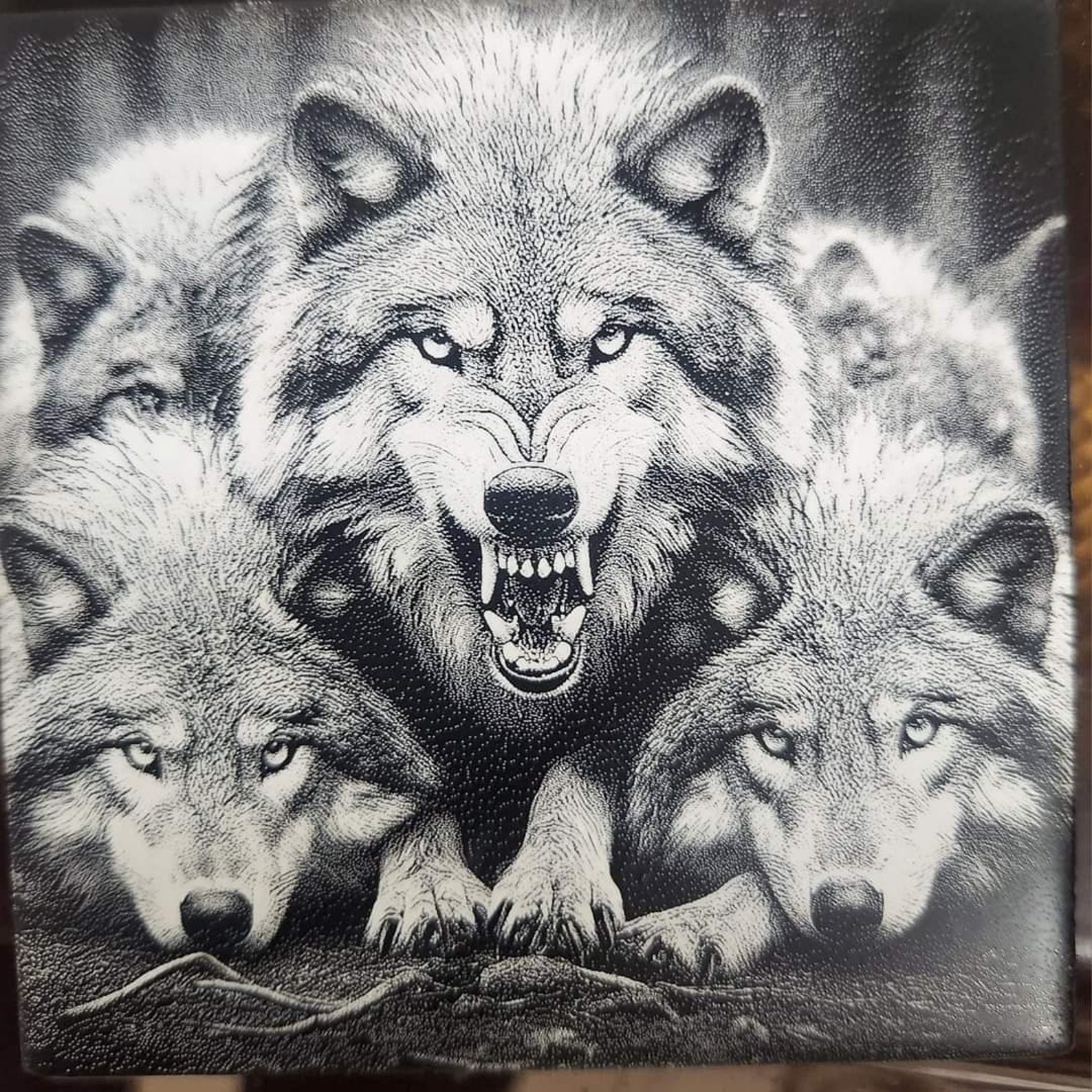 Detailed Wolf Laser Engravable PNG for Slate and Tiles - Etsy