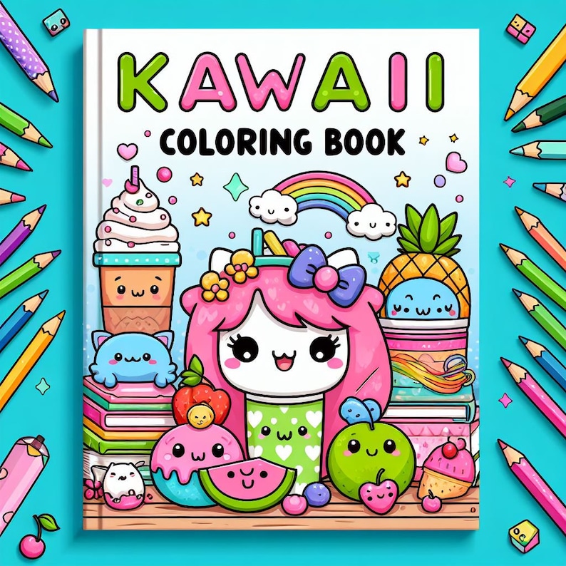 Welcome to the “kawaii Coloring Book”! 172 Pages of Coloring - Etsy