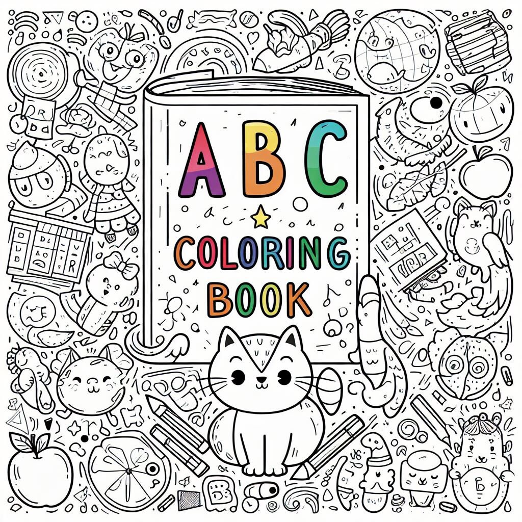 ABC Coloring Book 3, 26 Pages to Color - Etsy