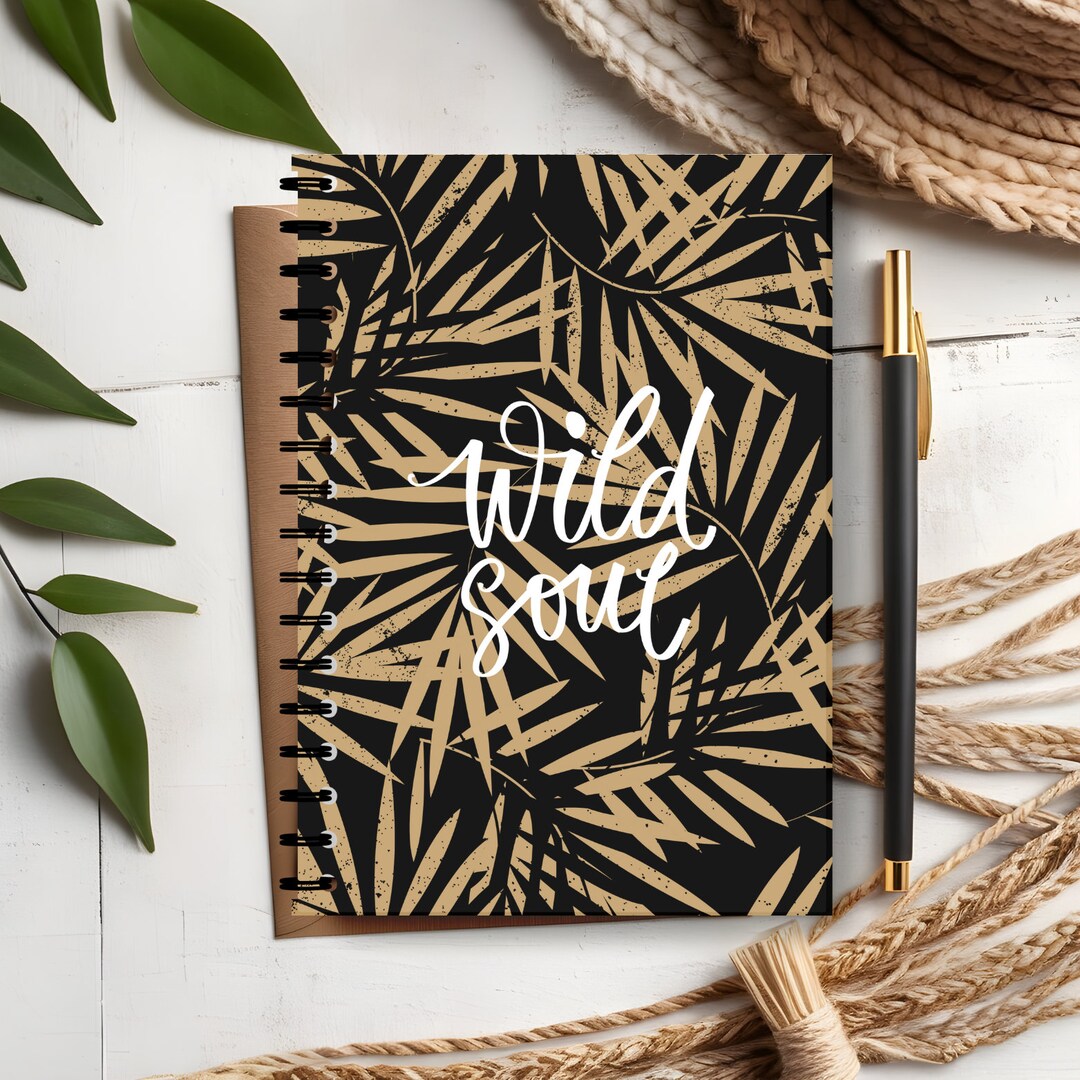 Spiral Notebook Boho Aesthetic Minimalist Journal for Bachelorette Gift ...