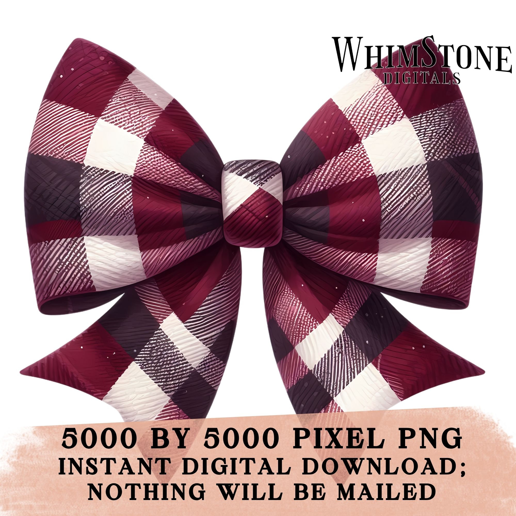 Watercolor Plaid Bow Clipart Bundle, Buffalo Plaid Bows PNG Bundle ...