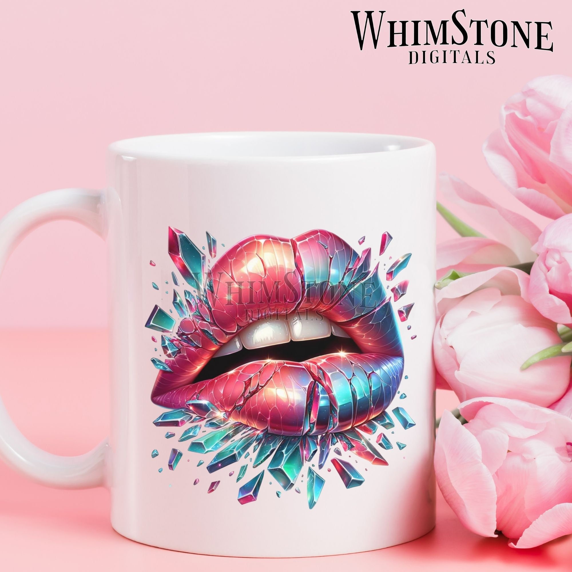 Shattered Lips PNG Kiss Lips Dtf Design Lips Clipart Broken Lips ...