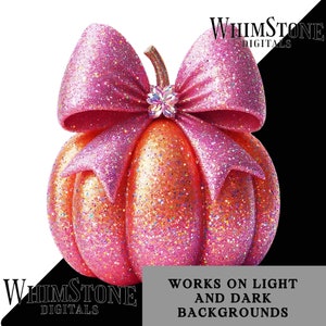 Glittery Pink Pumpkin PNG, Bedazzled Pumpkin Clipart Coquette Pumpkin ...