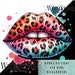 Watercolor Leopard Print Lips PNG, Artistic Lips Dtf, Watercolor ...