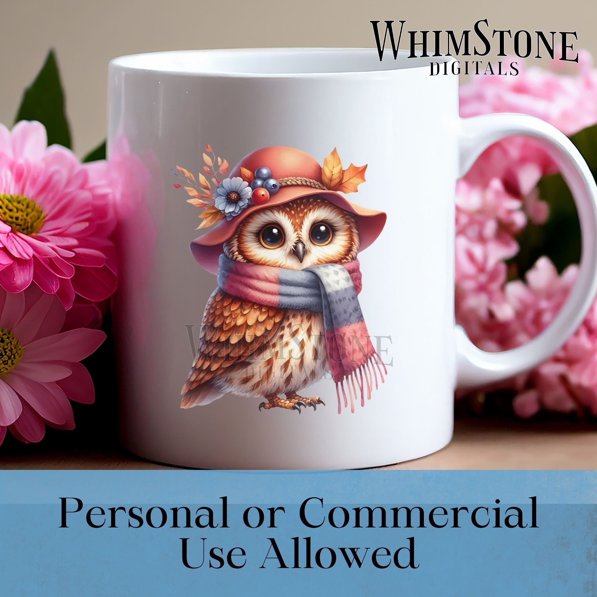 Owls in Autumn Clipart Bundle, Autumn PNG Bundle, Fall Owls Pngs, Owl ...