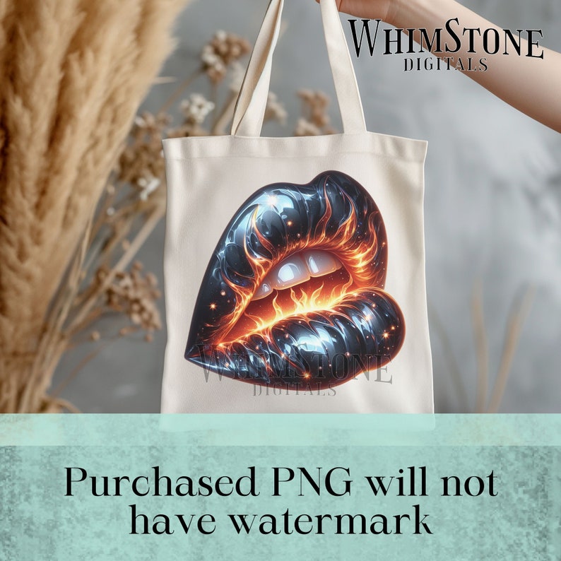 Fiery Lips PNG, Lips Dtf Design, Artistic Lips Clipart, Kiss Lips ...