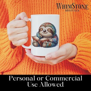 Sloth Reading PNG Sleepy Sloth Dtf Design Mosaic Sloth Sublimation ...