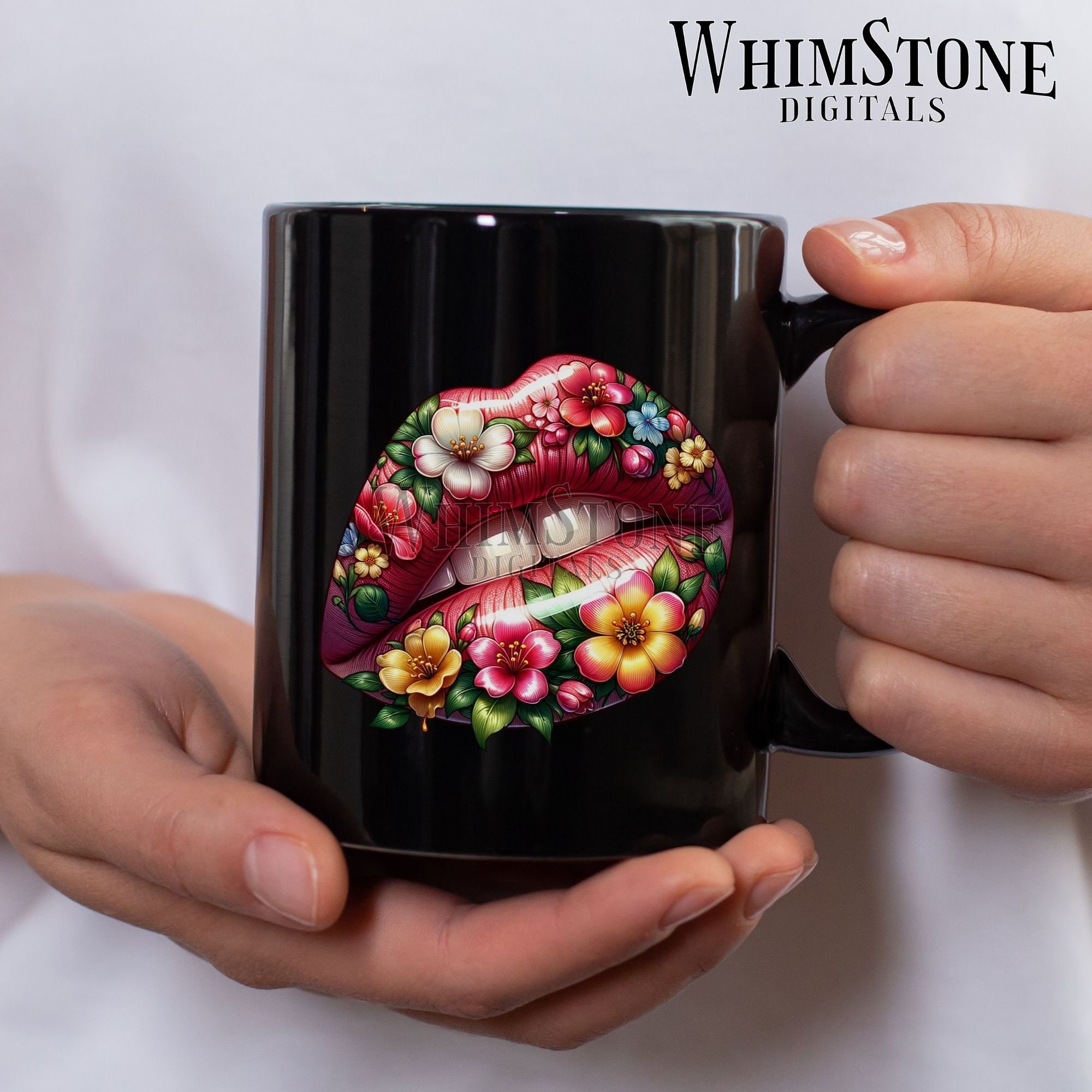 Spring Lips PNG, Kiss Lips Dtf Design, Flower Lip Sublimation, Floral ...