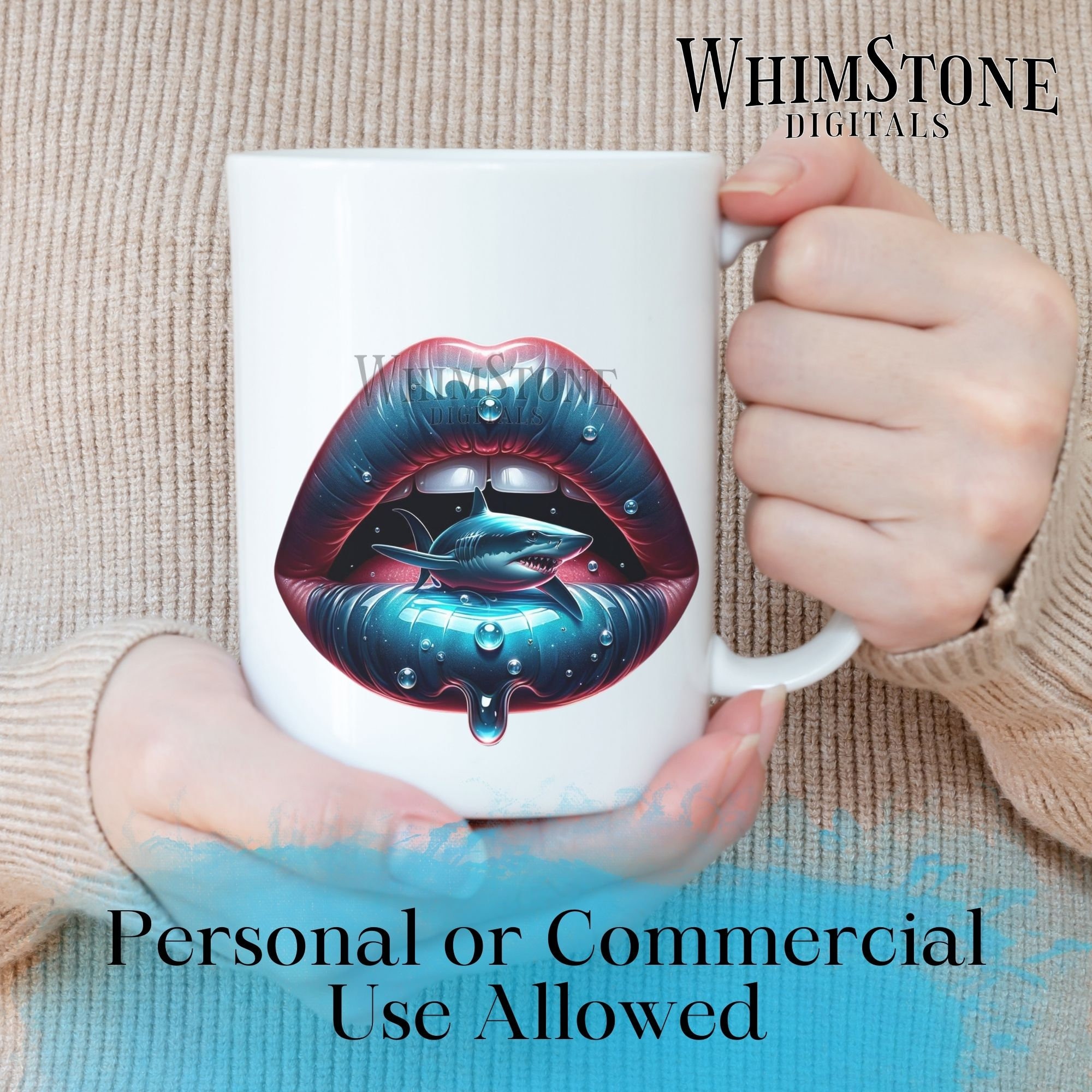 Shark Lips PNG, Kiss Lips Dtf Design, Shark Sublimation, Dripping Water ...