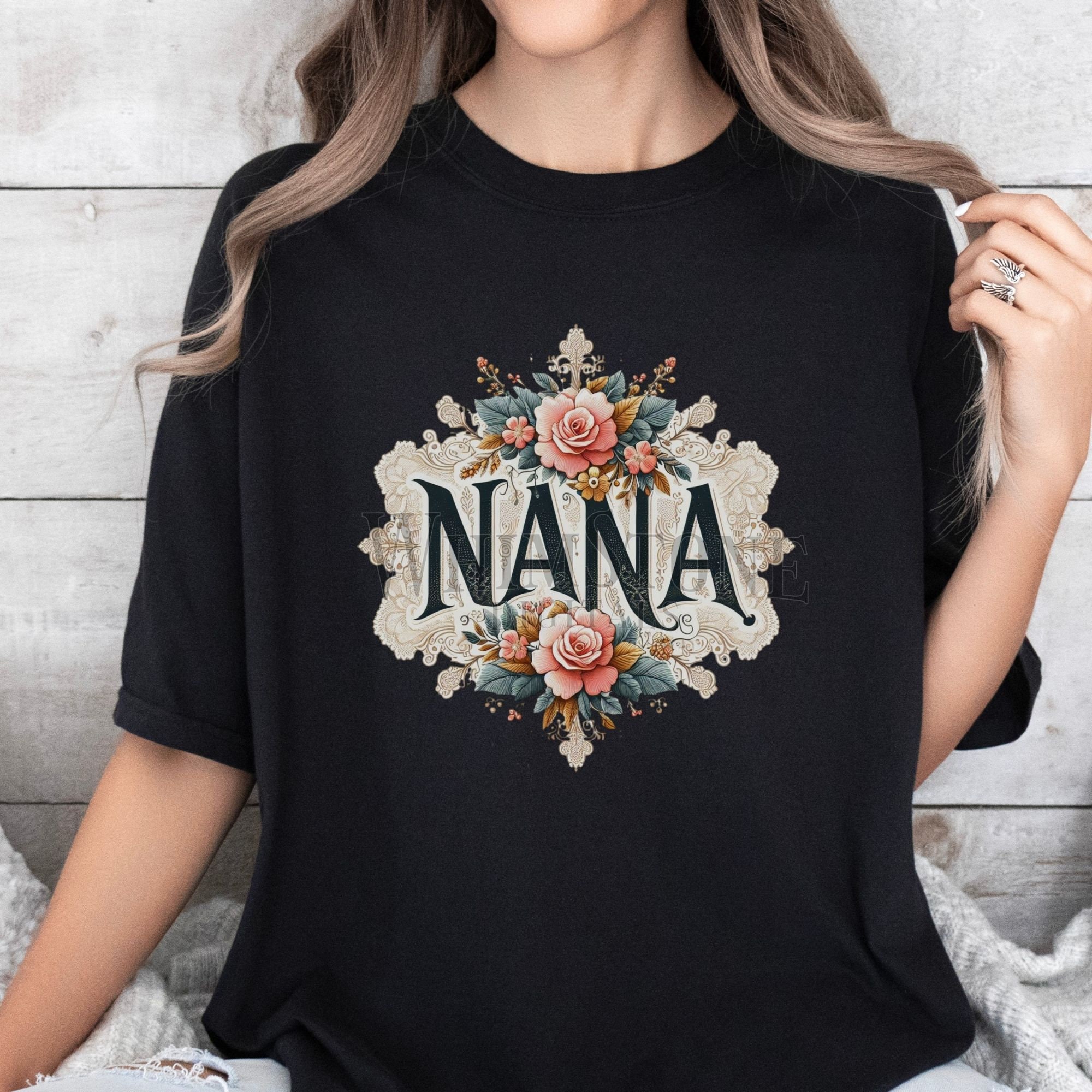 Vintage Floral Nana PNG Nana DTF Nana Flower Sublimation Vintage Flowers Png Nana Clipart Nana ...