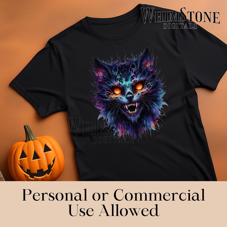 Undead Cat PNG, Creepy Cat Dtf Design, Halloween Clipart, Haunting ...