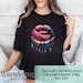 Harlequin Dripping Lips PNG, Colorful Geometric Lip Art PNG, Lips Dtf ...
