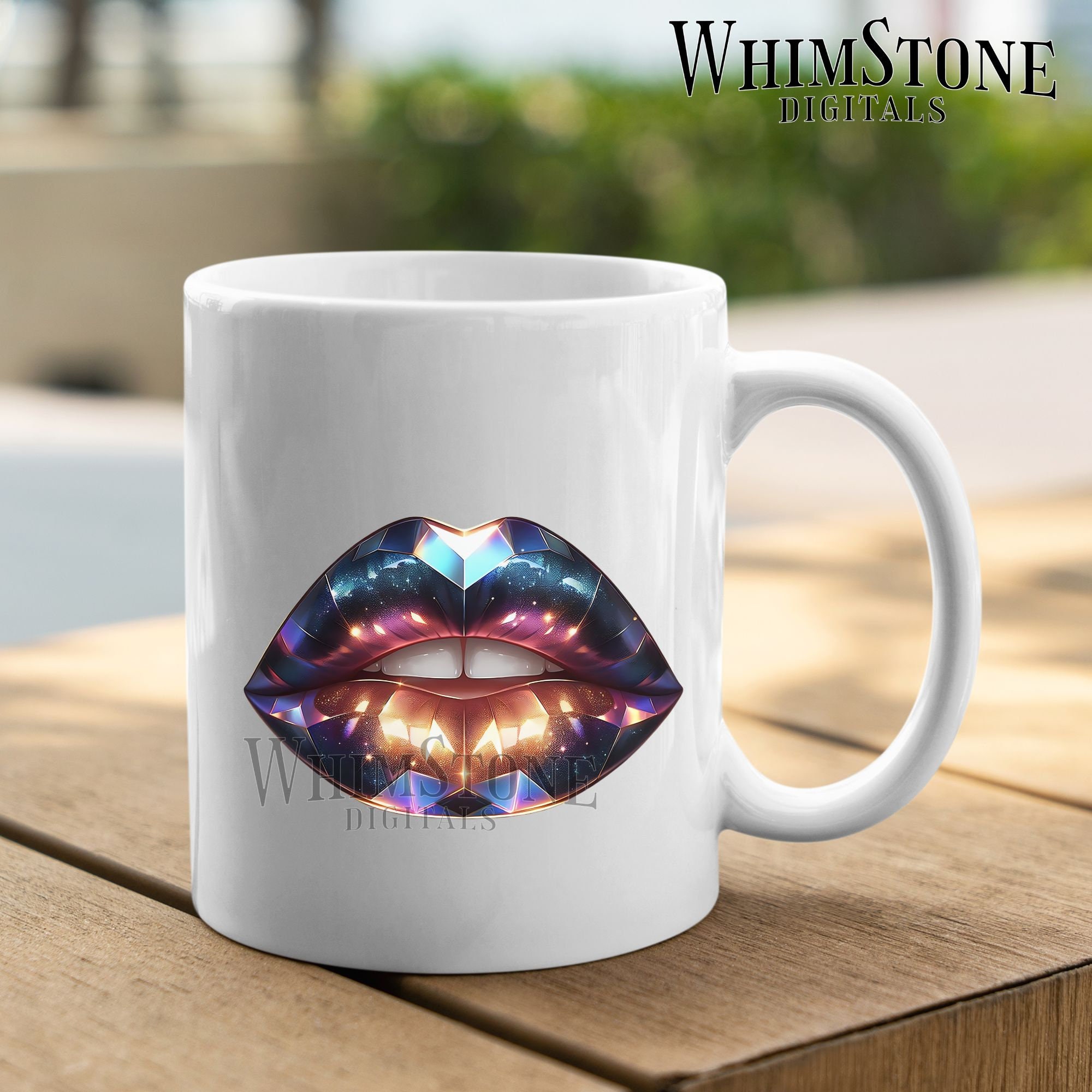 Metallic Glam Lips PNG, 3D Lips Dtf Design, Geometric Lips Clipart ...