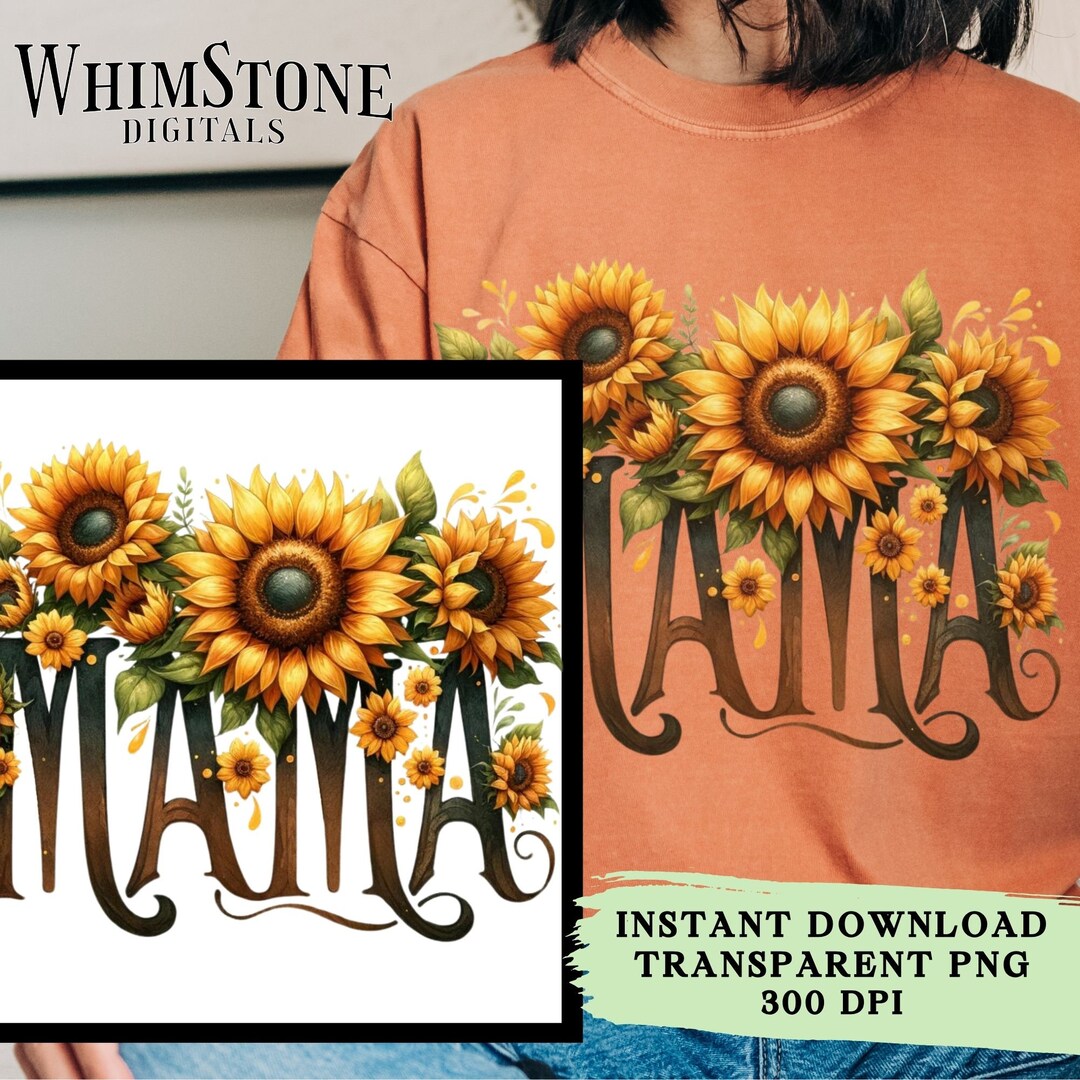 Floral Mama PNG, Mama Dtf, Mama Sunflowers Watercolor Sublimation ...