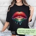Scenic River Lips PNG, Kiss Lips Dtf Design, Dripping Lip Clipart, Red ...