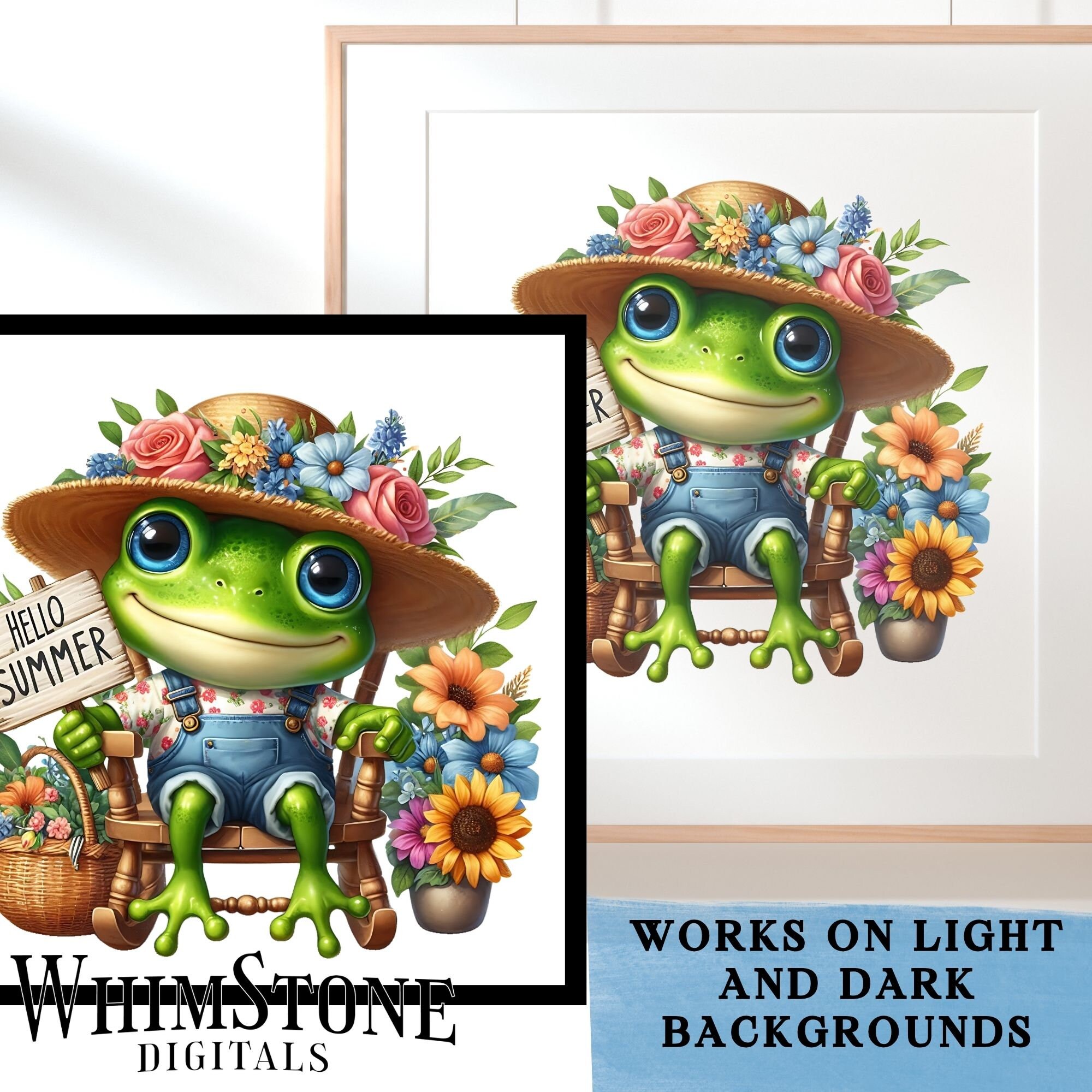 Watercolor Seasonal Frog Clipart Bundle, Hello Seasons Frogs PNG Bundle ...