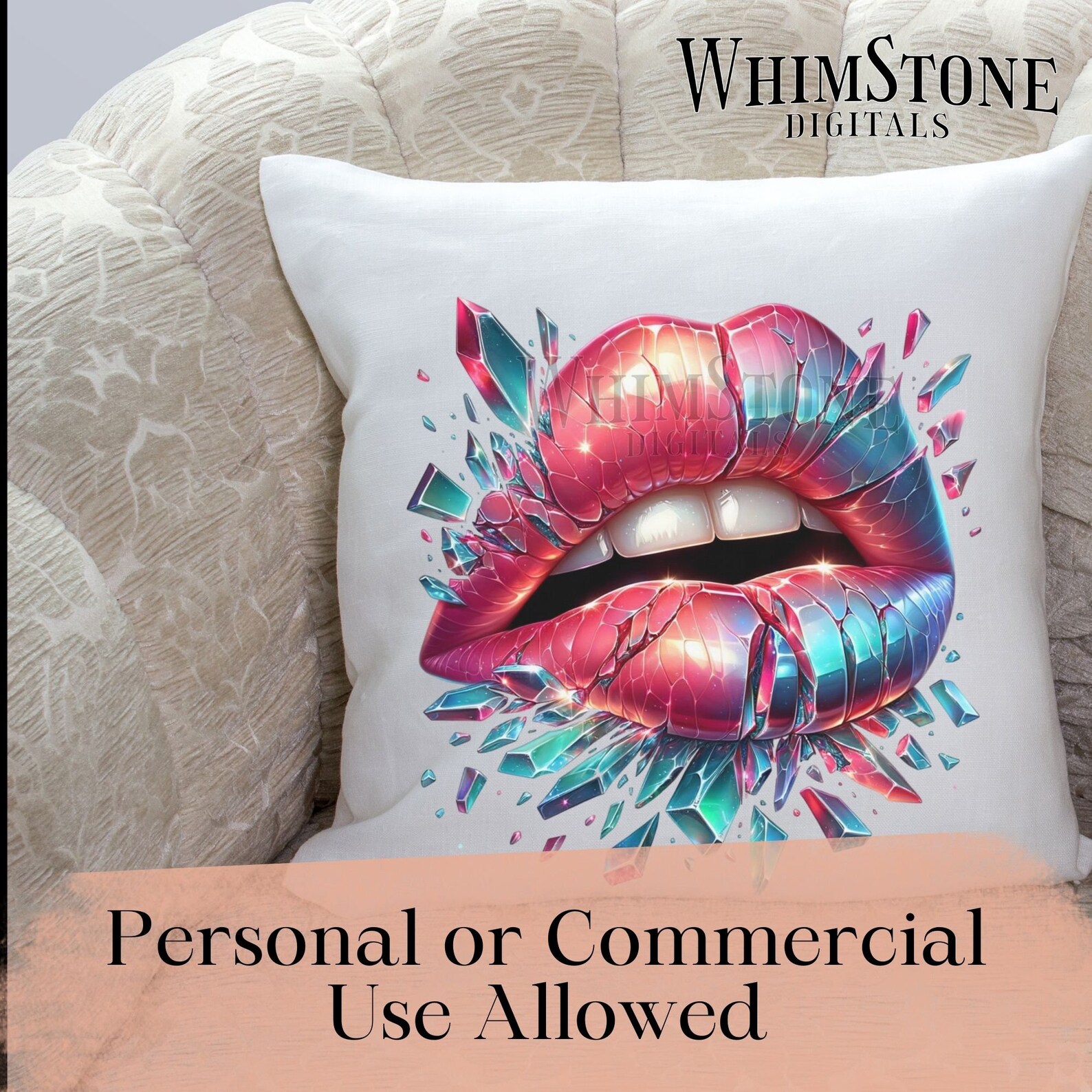 Shattered Lips PNG Kiss Lips Dtf Design Lips Clipart Broken Lips ...