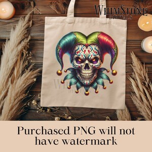 Spooky Jester Skull PNG, Creepy Skeleton Dtf Design, Halloween Clipart ...