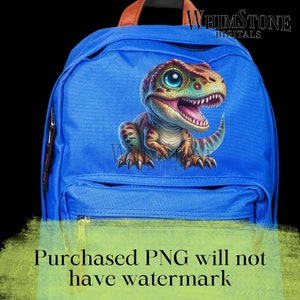 Adorable Baby T-rex PNG Cute Dino Clipart DTF Watercolor Trex PNG Dino ...