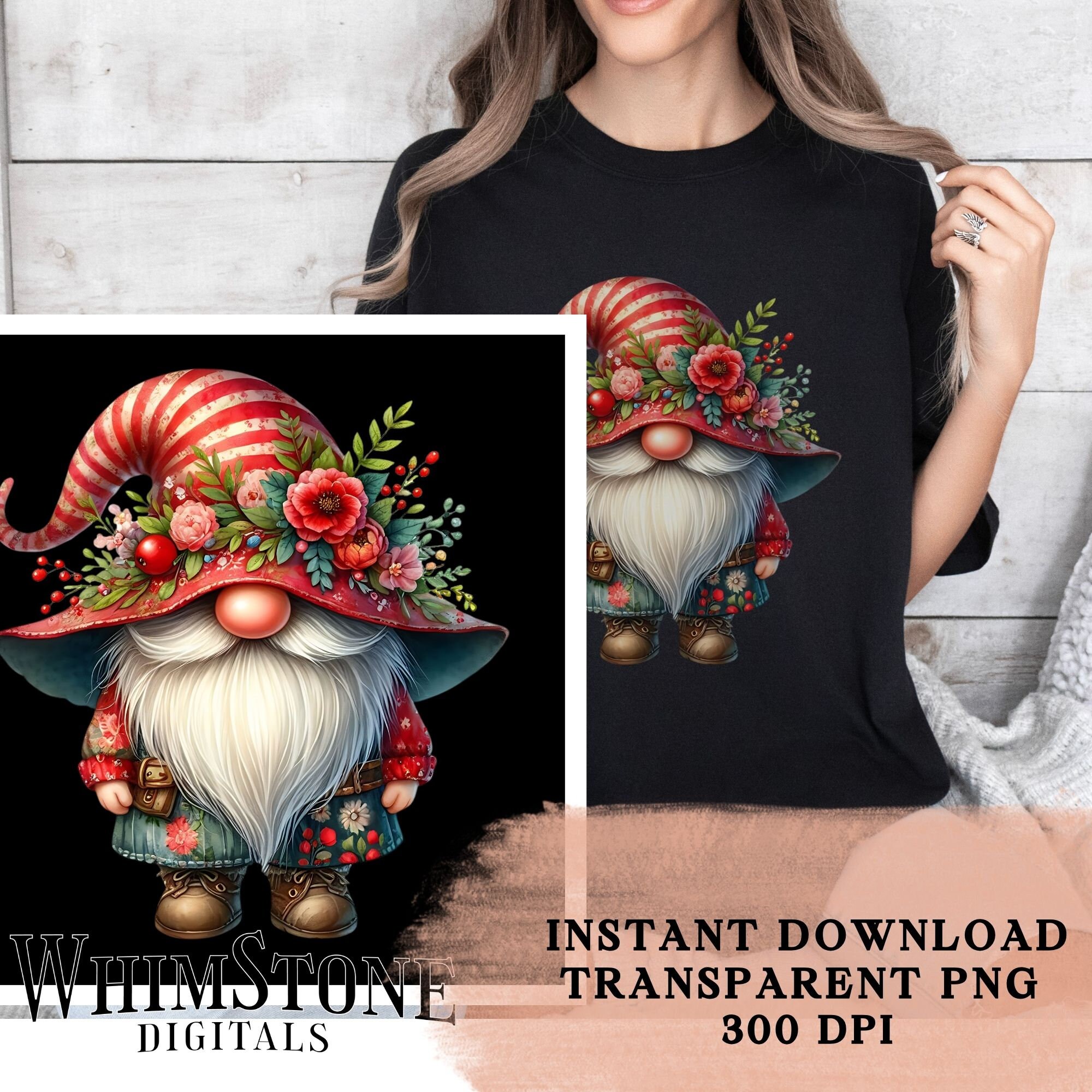 Cottagecore Gnomes Clipart Bundle, Woodland Gnome PNG Bundle ...