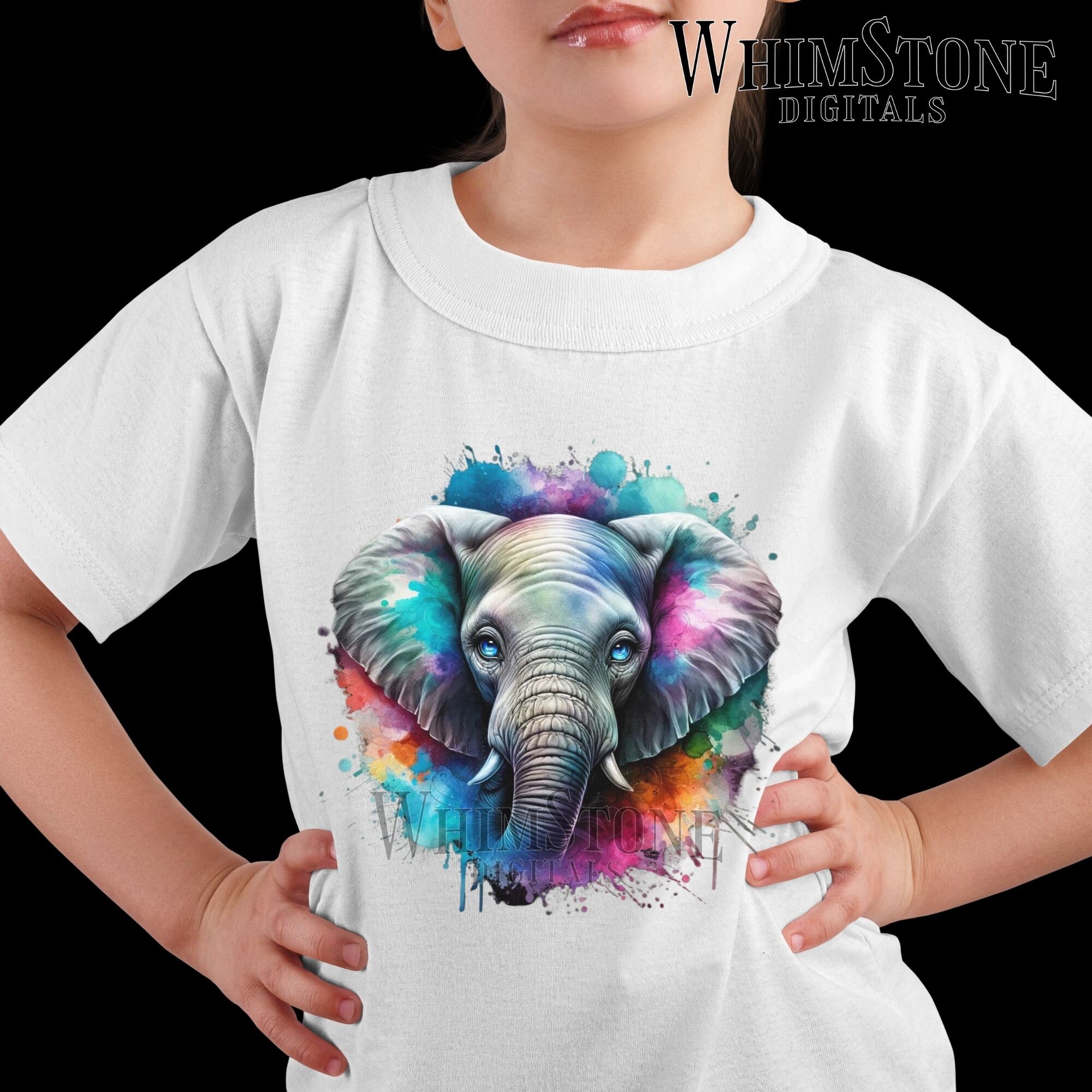 Watercolor Elephant PNG DTF Design Artistic Watercolor Elephant Clipart ...
