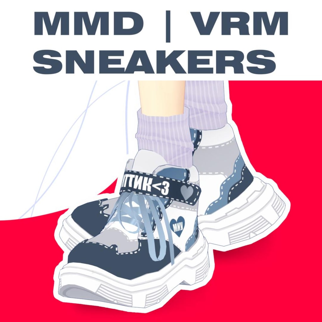 Mmd | Vrm Sneakers Kittik | 3D Asset Shoes - Etsy