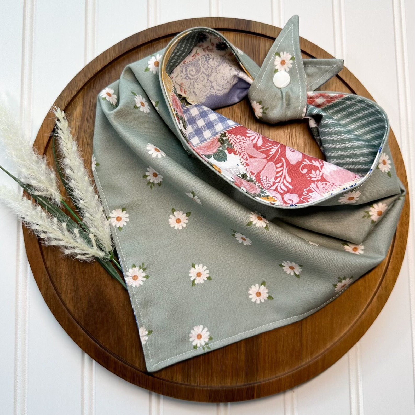 Patchwork Daisy Bandana - Etsy