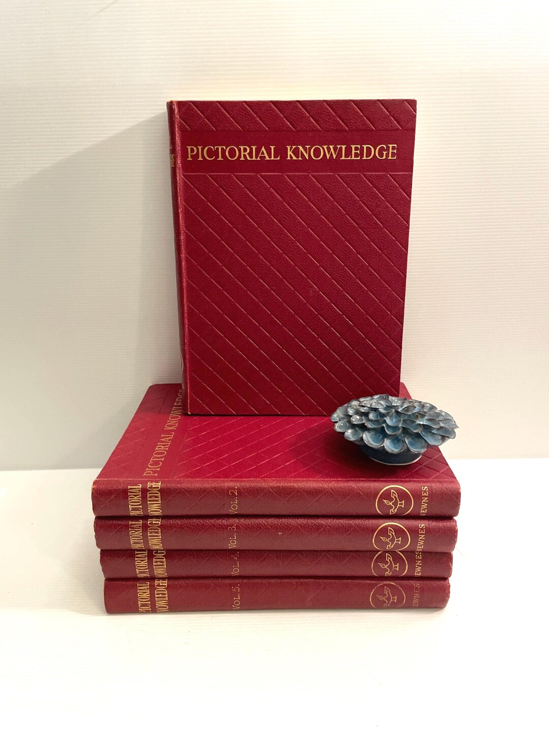 Vintage Newnes Pictorial Knowledge Book Set: Red Home Decor ...