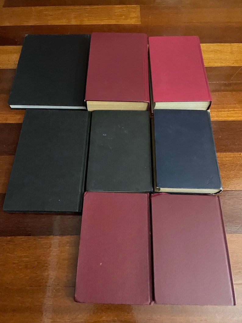 Aesthetic Book Stack Magenta Black Gold Vintage Coffee Table Books Home ...