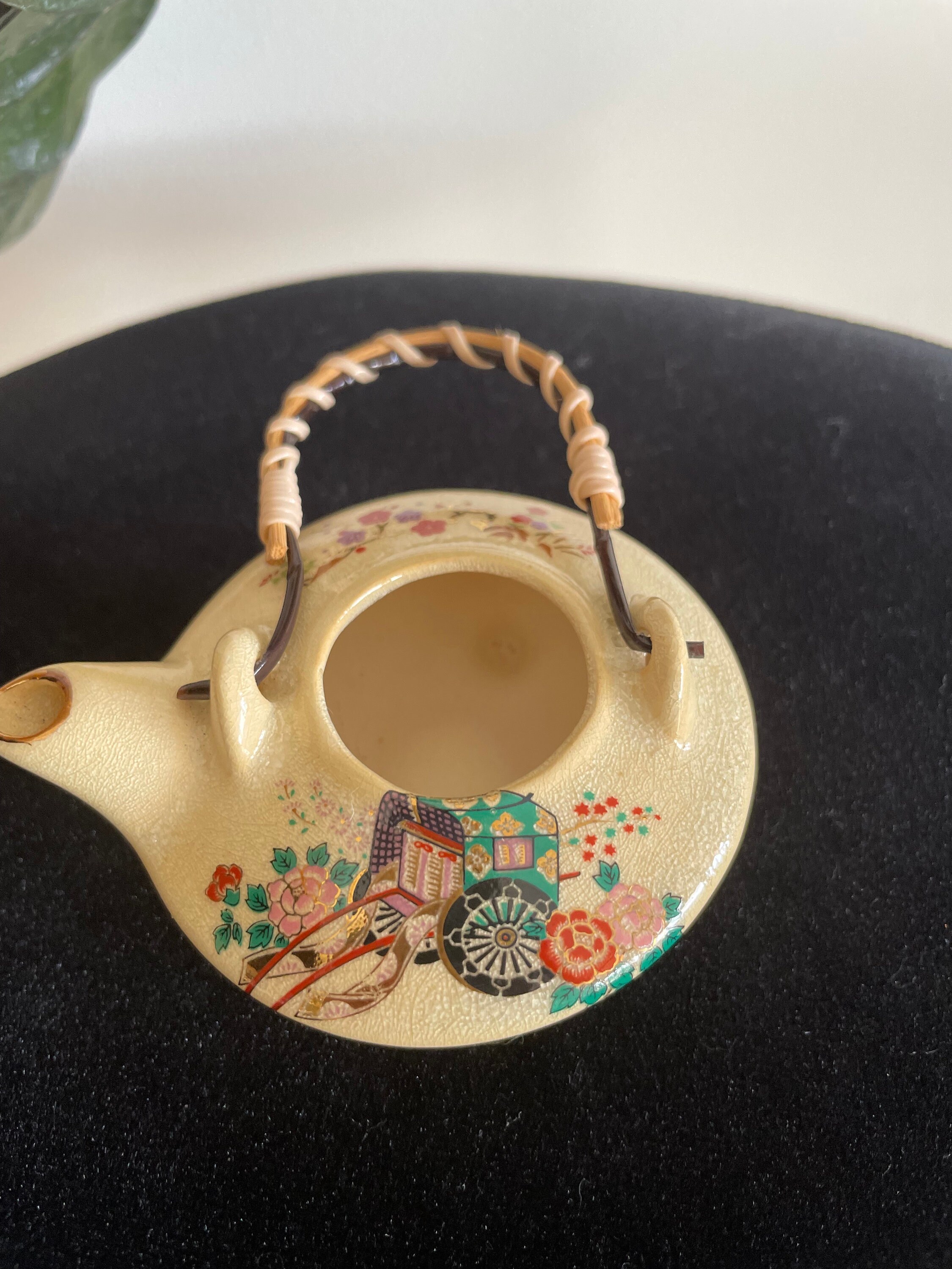 Vintage Miniature Japanese Sake Set Satsuma Ware Pottery Ceramic Teapot ...