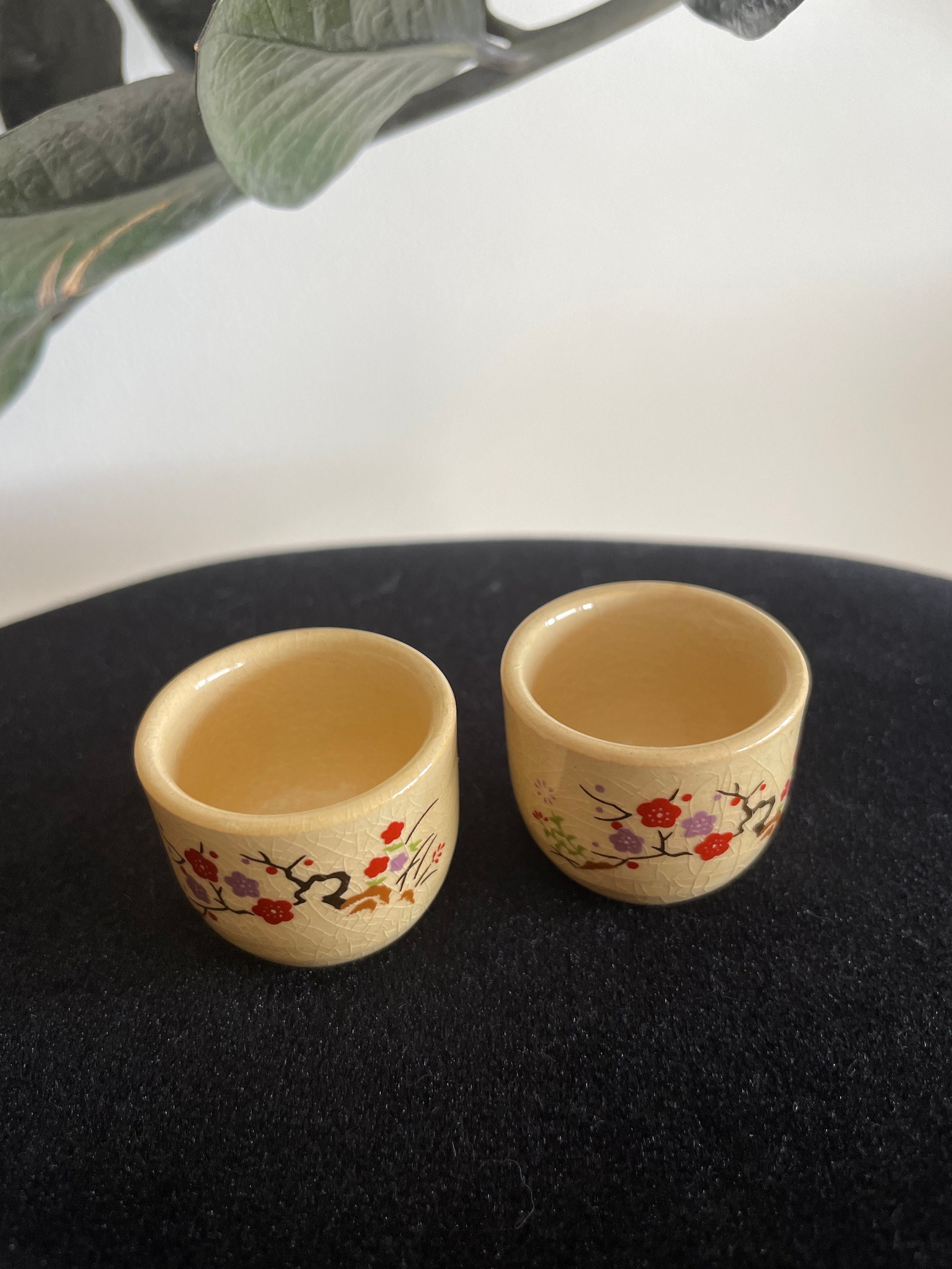 Vintage Miniature Japanese Sake Set Satsuma Ware Pottery Ceramic Teapot ...