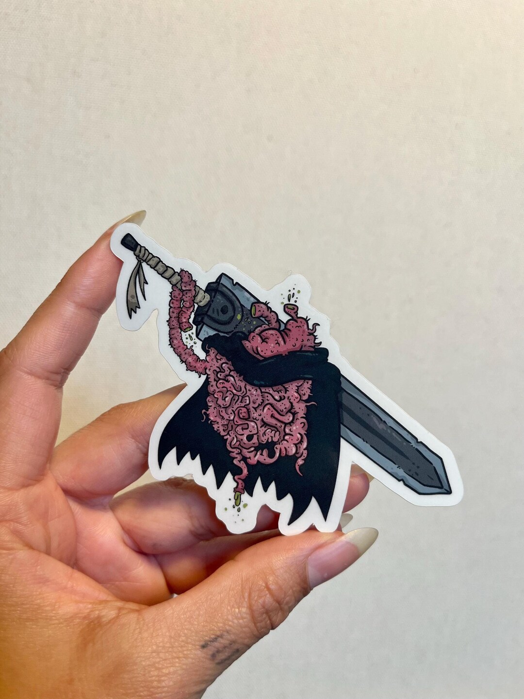 GUTS Sticker, Berserk, Vinyl Sticker, Waterproof, Water Bottle Sticker ...