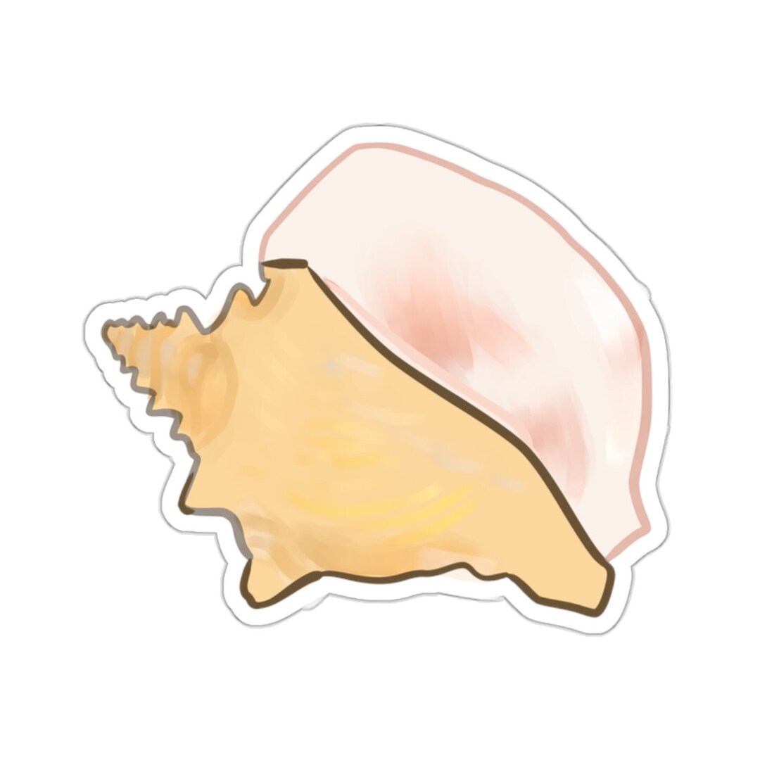 Conch Shell Kiss-cut Stickers Shell Sticker Conch Sticker Mermaid ...