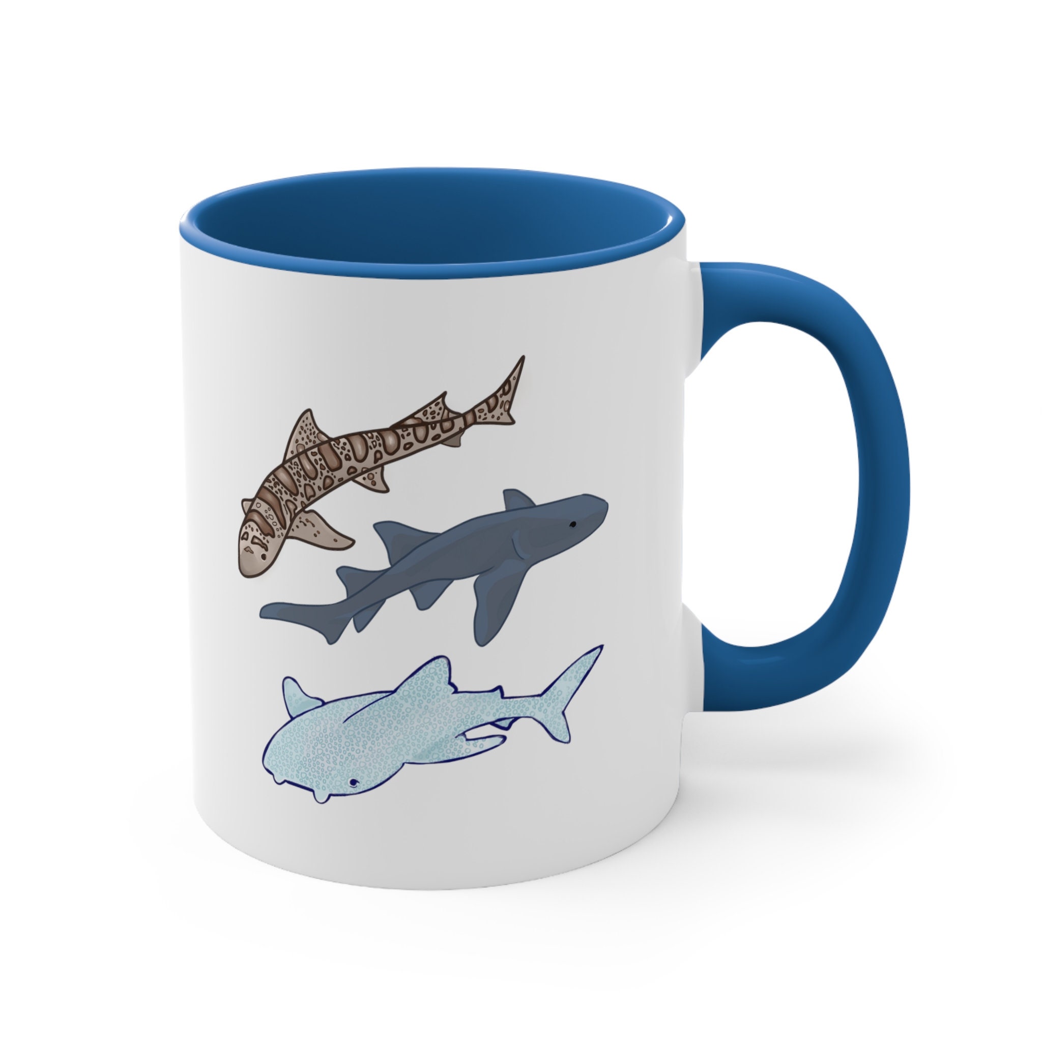 Shark Accent Coffee Mug, 11oz Shark Mug Whale Shark Mug Leopard Shark ...